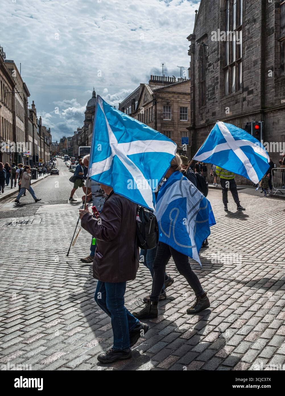 UK: Independence March at Royal Mile in Edinburgh, Scotland on 6th ...