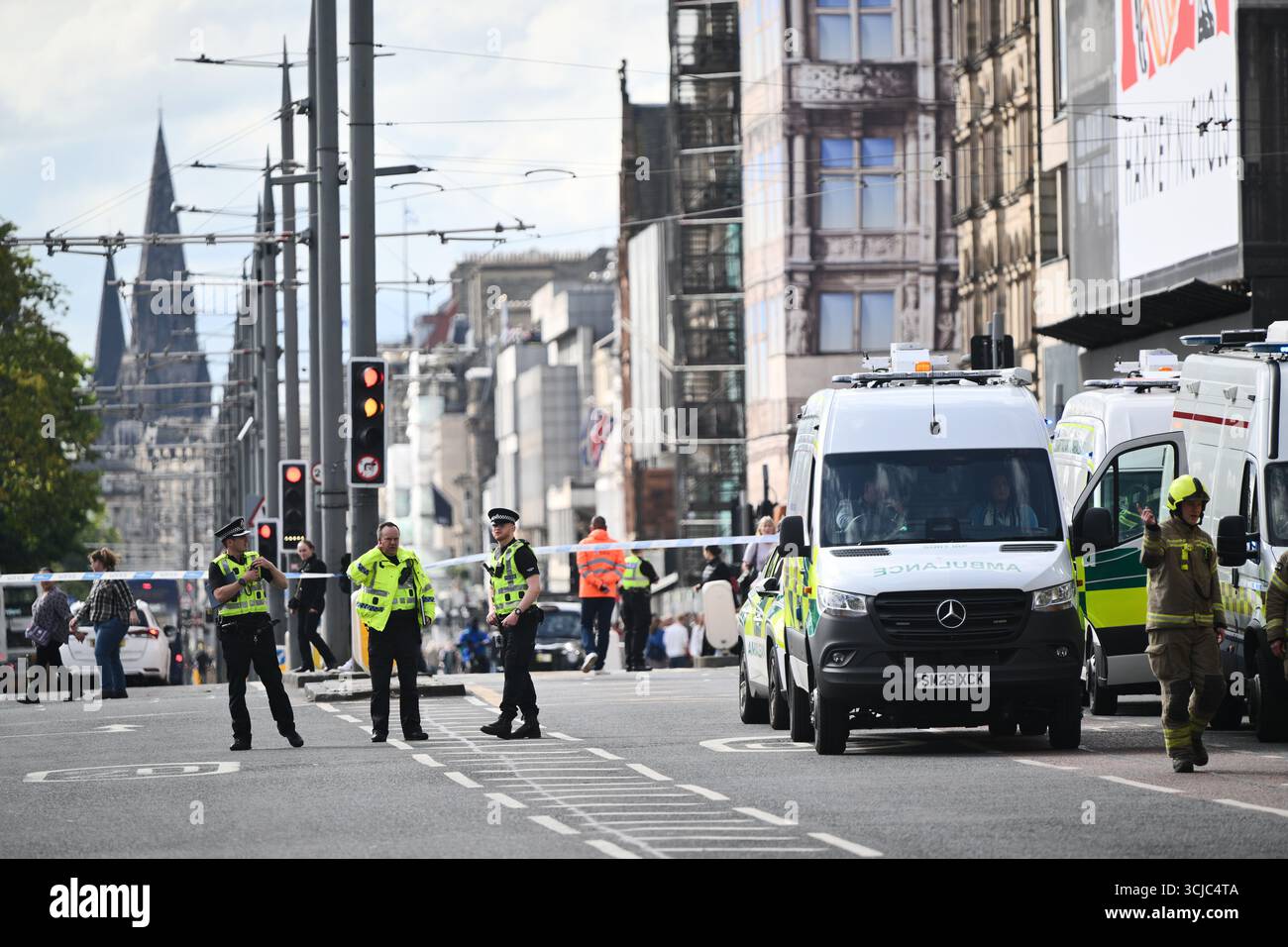 Edinburgh Scotland, UK 06 September 2025. Police Incident on Princes ...