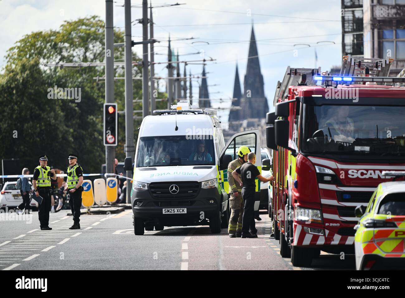 Edinburgh Scotland, UK 06 September 2025. Police Incident on Princes ...