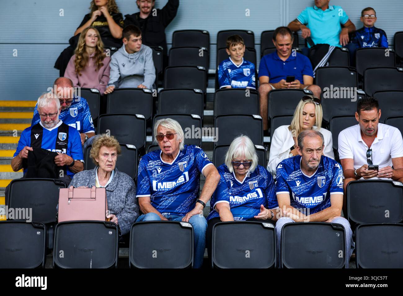 Gillingham fans before the Sky Bet League Two match at Copperjax ...