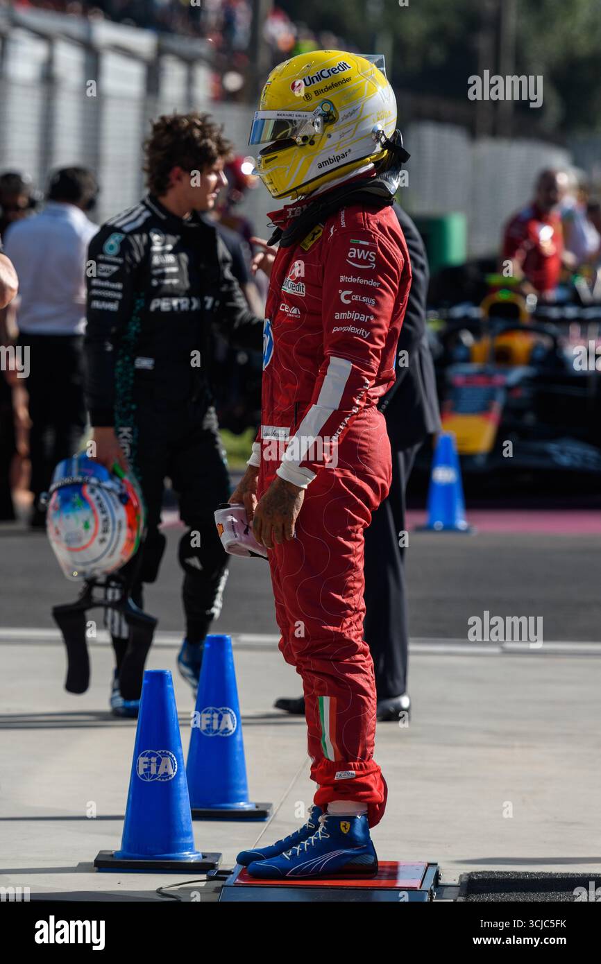 Monza, Italy. 6th September, 2025. Lewis HAMILTON (GBR) at weight ...