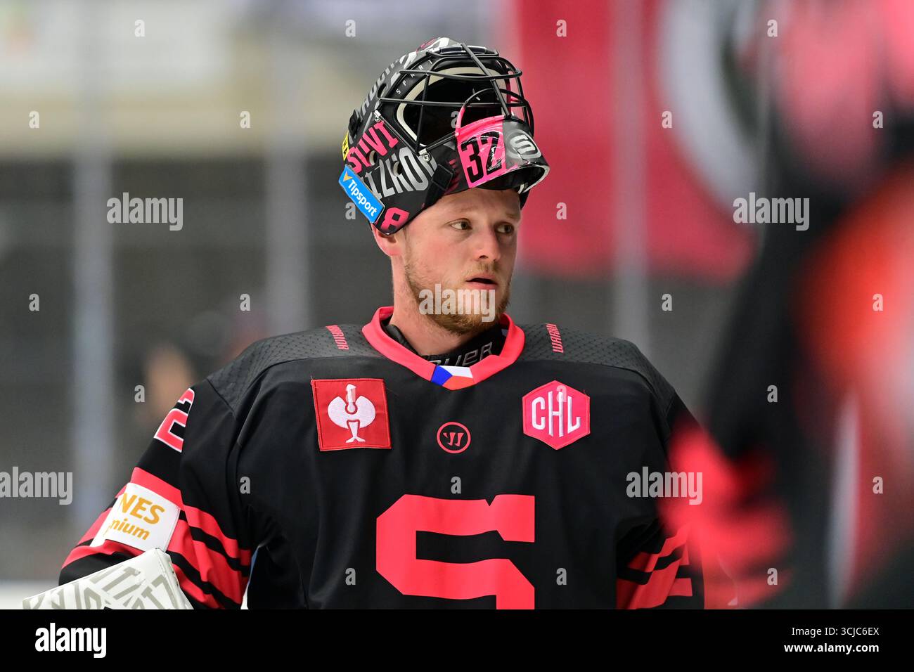 Goalkeeper Josef Korenar (Sparta) during the Champions Hockey League ...