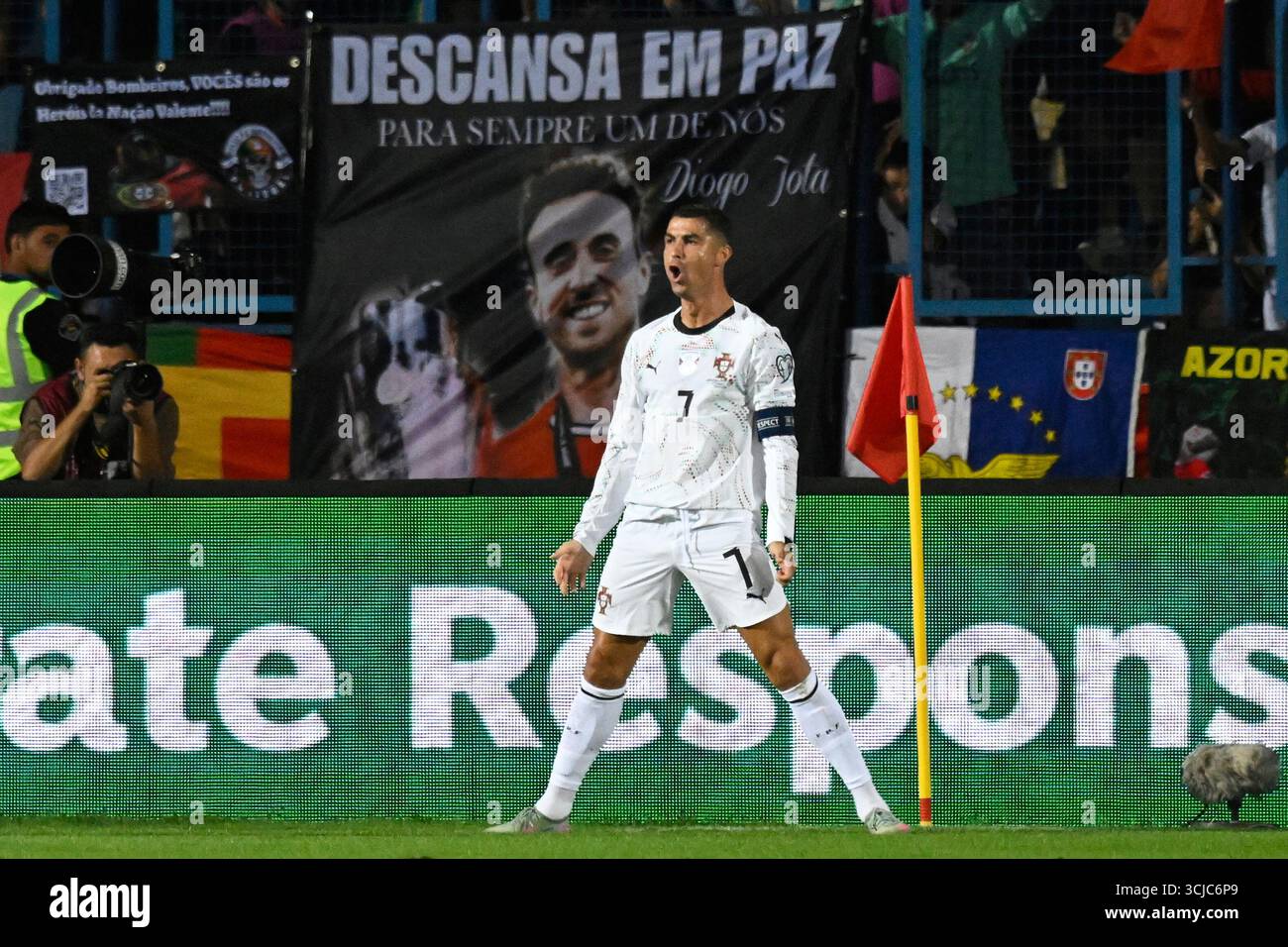 Portugal's Cristiano Ronaldo celebrates after scoring his side's second ...
