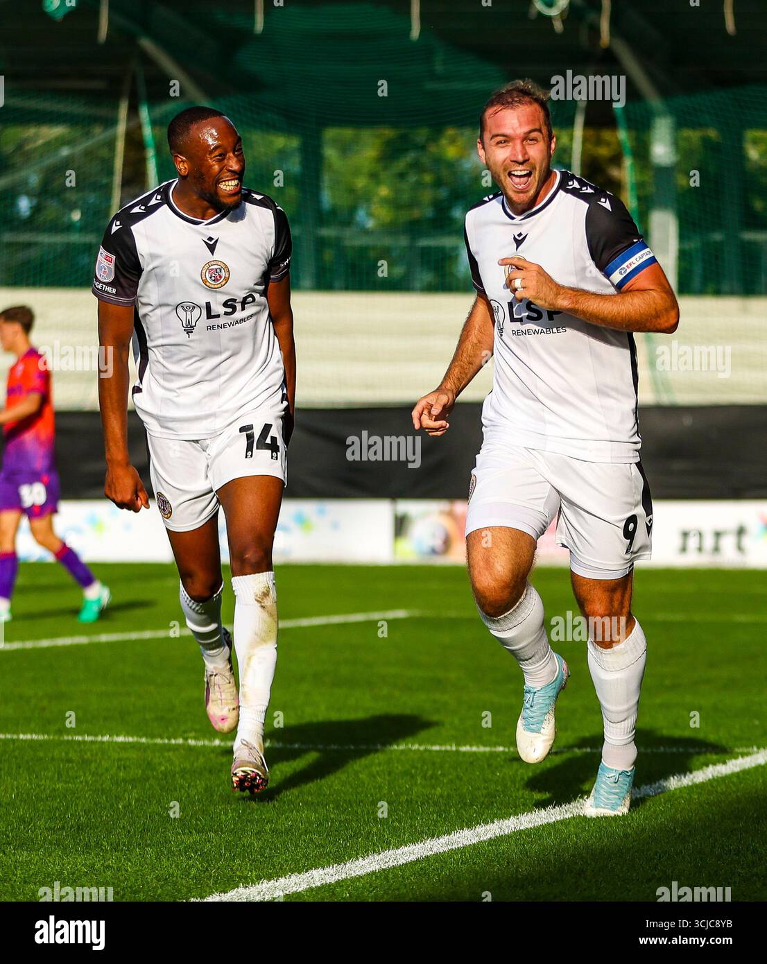 Bromley's Michael Cheek celebrates scoring their side's second goal of ...