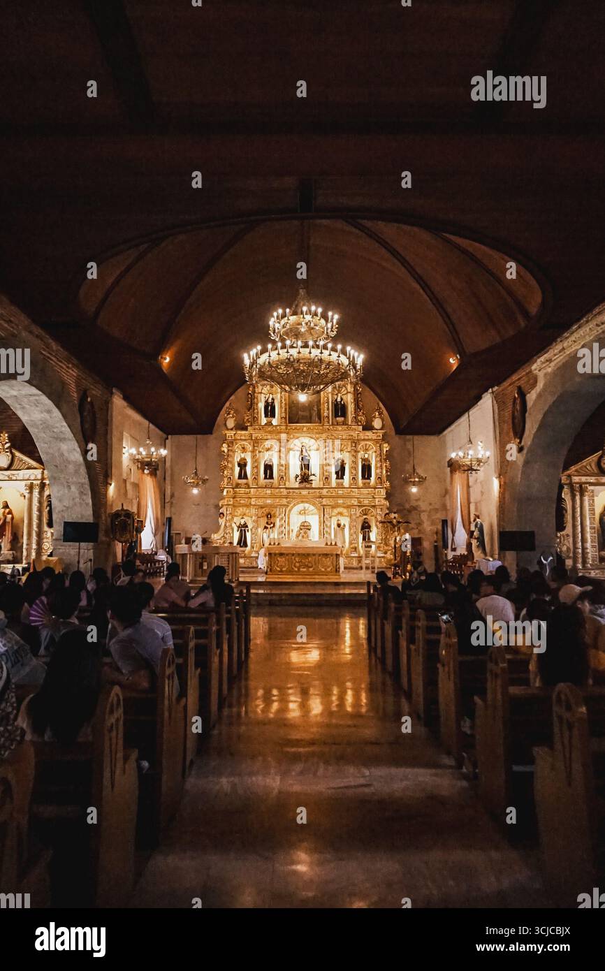 Interior of Sta. Monica Parish Church, Minalin Church, Pampanga ...