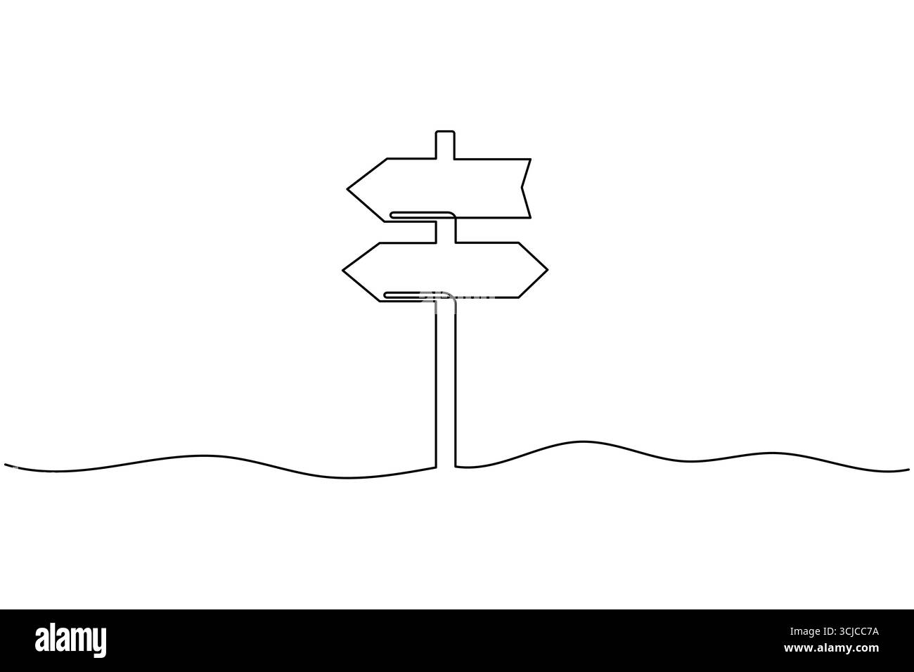 Guidepost showing right path Stock Vector Images - Alamy