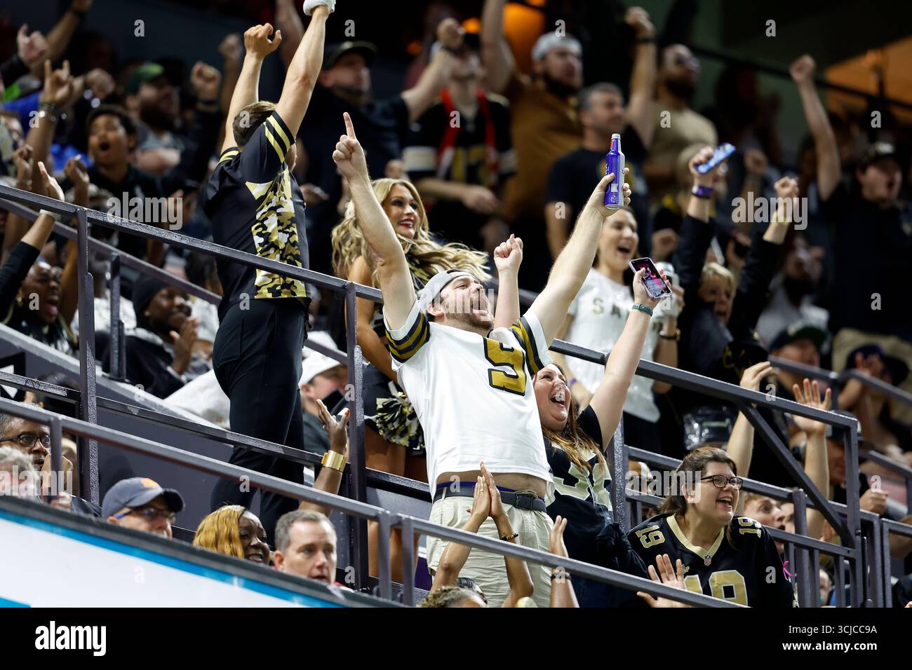 New Orleans Saints fans cheers from the stands during an NFL football ...