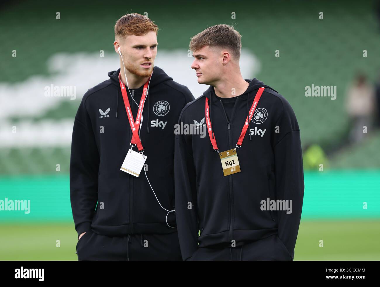 Republic of Ireland's Jake O'Brien (left) and Evan Ferguson before the ...