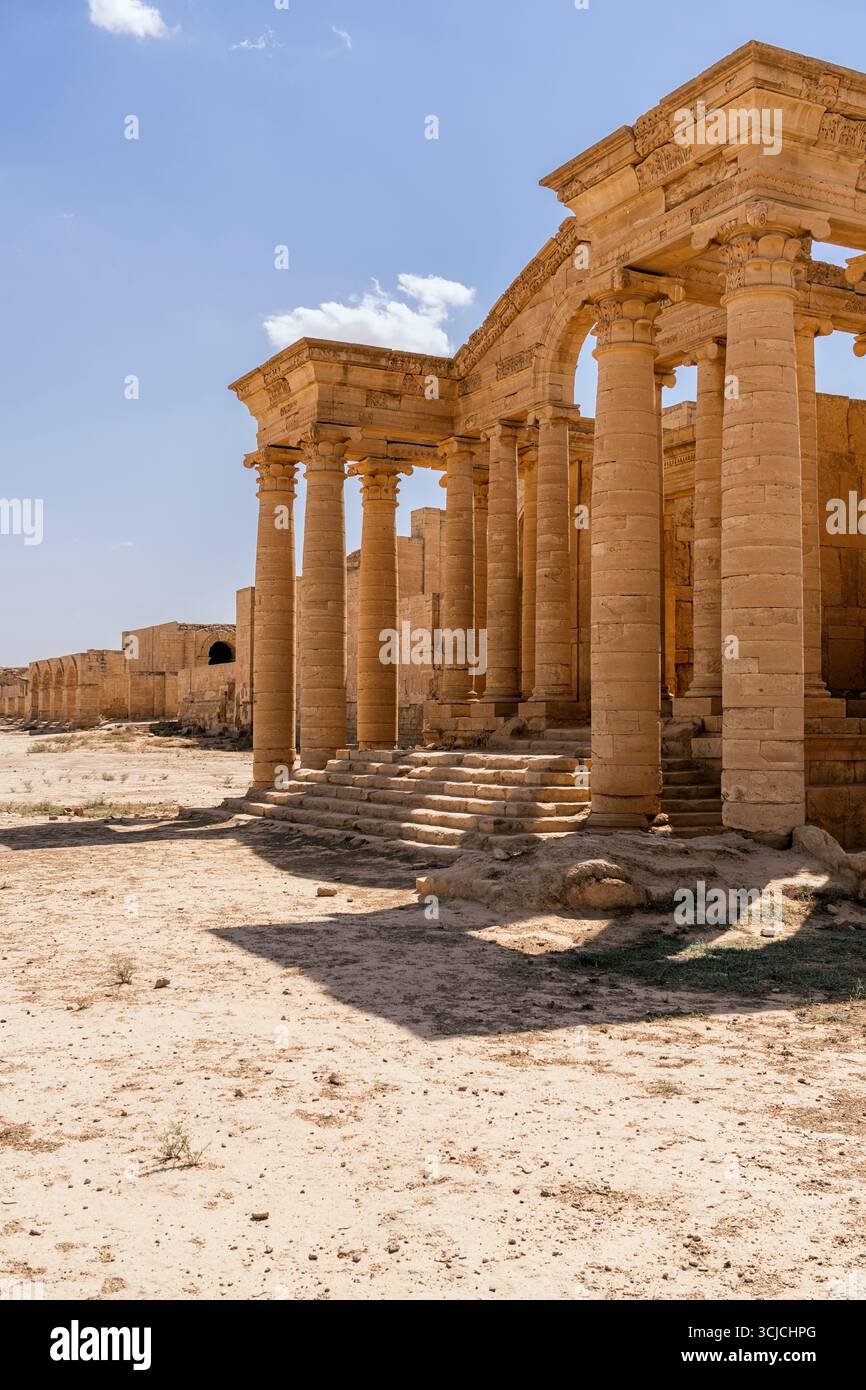 Explore the majestic ruins of the main temple of Hatra, Iraq. This ...