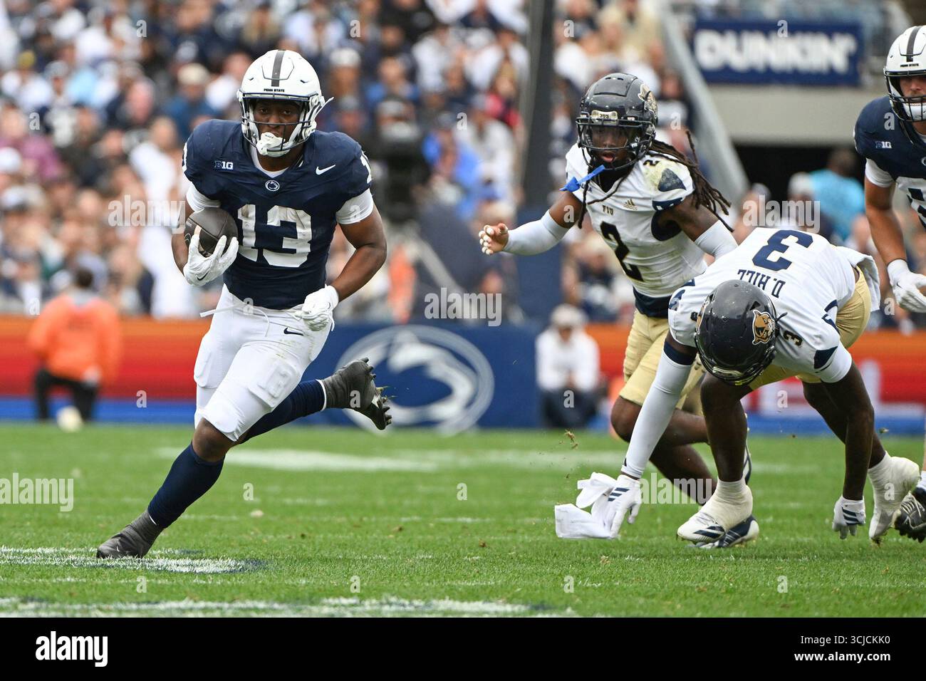 Penn State running back Kaytron Allen (13) runs away from Florida ...