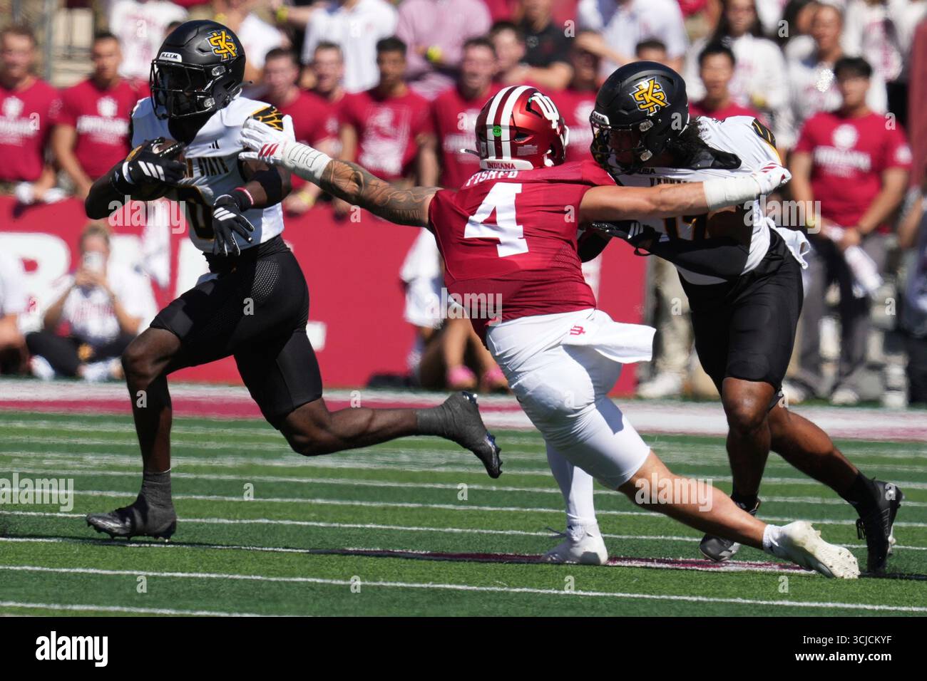 Kennesaw State running back Coleman Bennett (0) runs past Indiana ...
