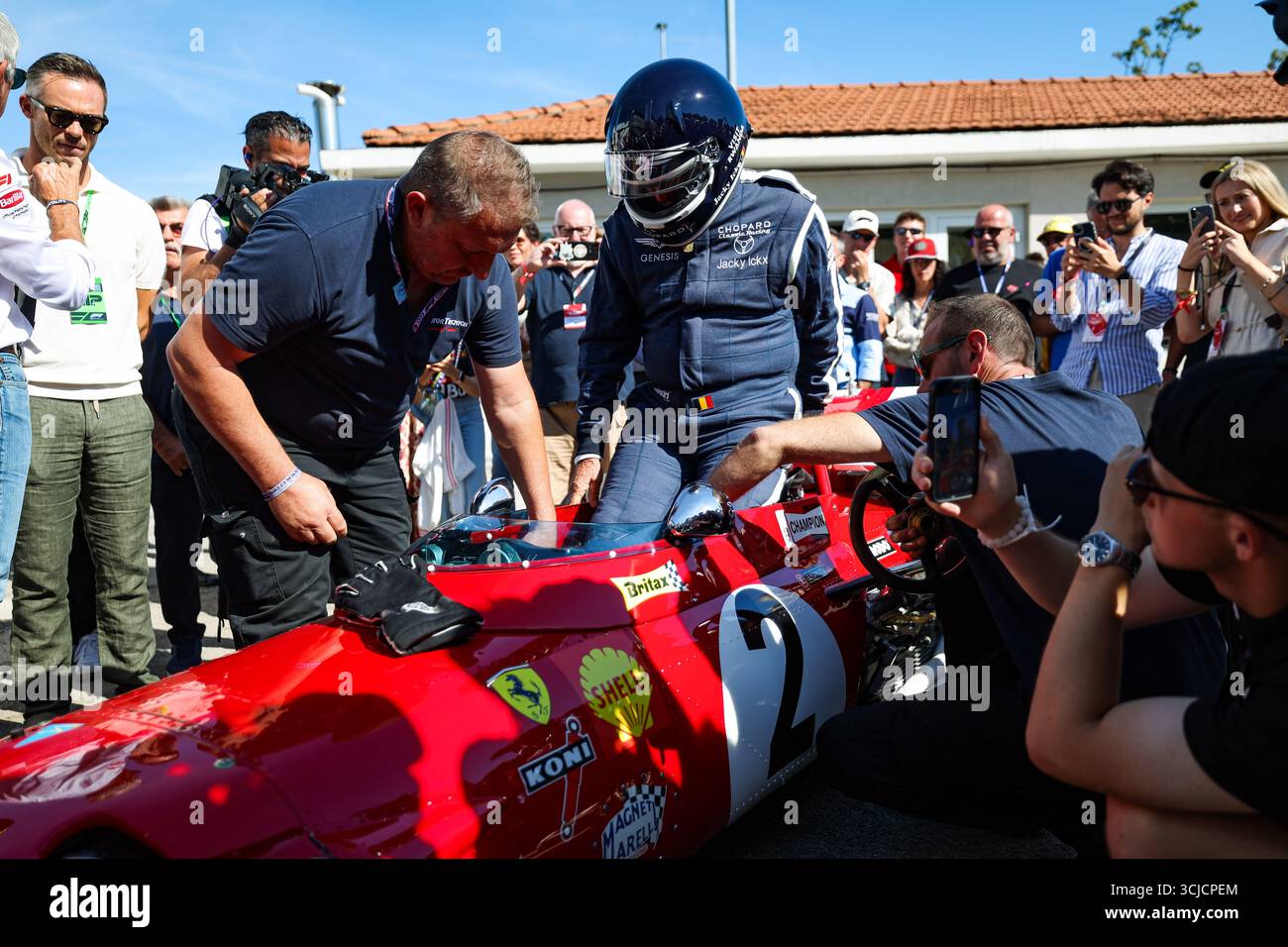 Jacky Ickx (BEL) drives a Ferrari 312B, F1 Grand Prix of Italy at Autodromo Nazionale Monza on ...