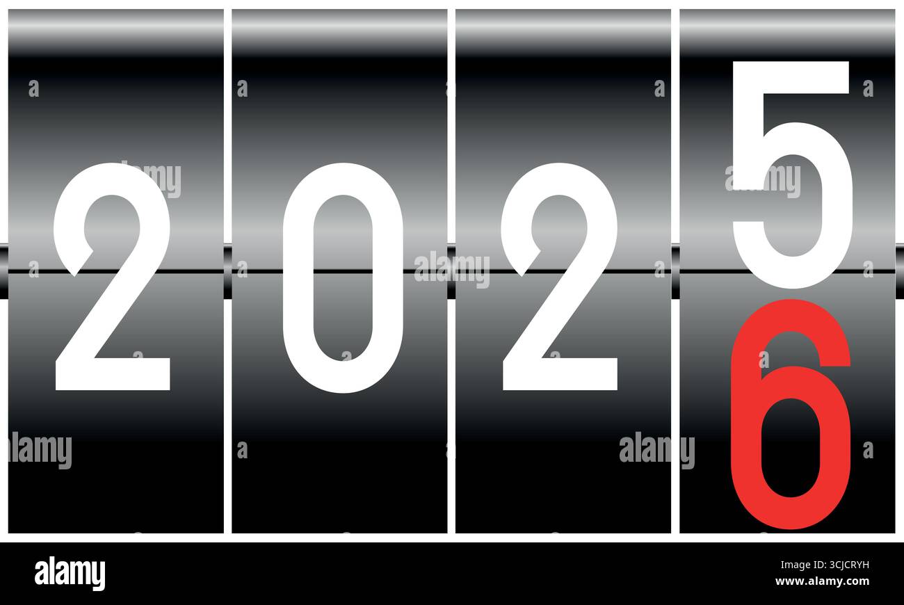 2026 new year text on Stock Vector Images - Alamy