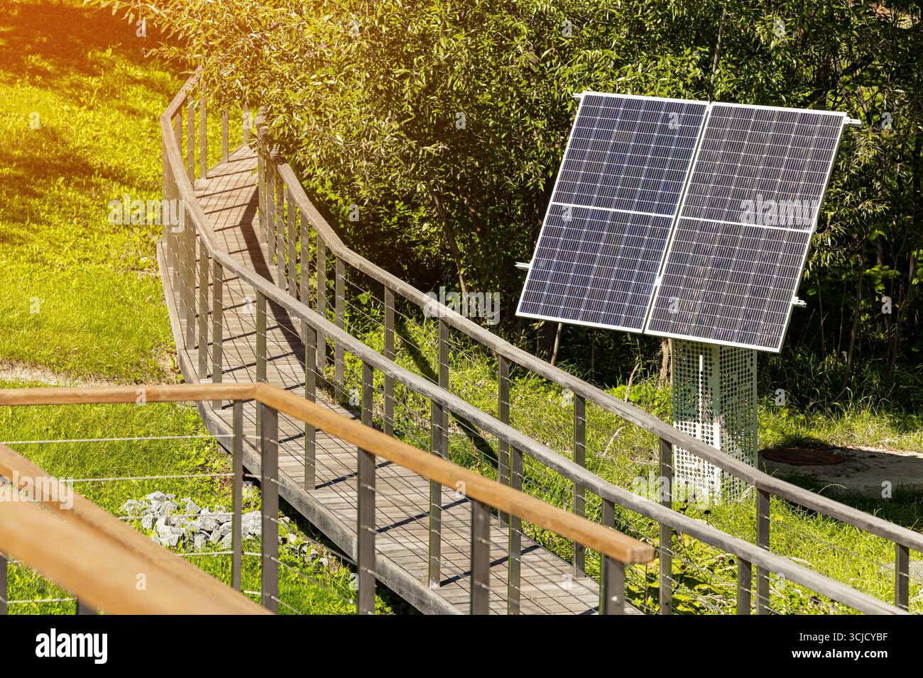 Solar panel stands in park hi-res stock photography and images - Alamy