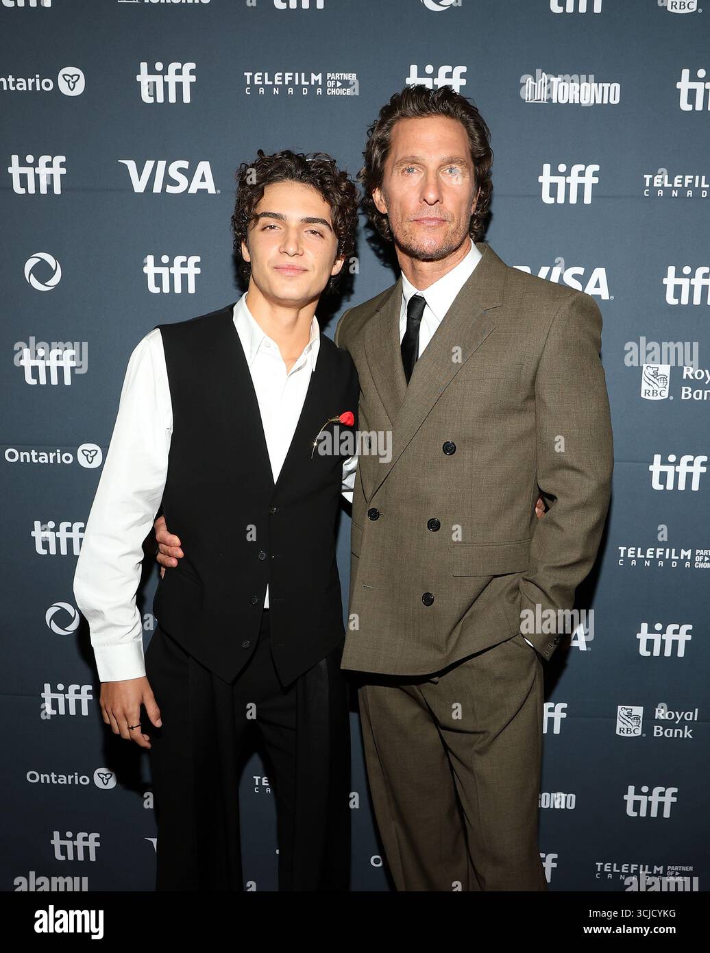 Levi Alves McConaughey, Matthew McConaughey attend the premiere of "The ...