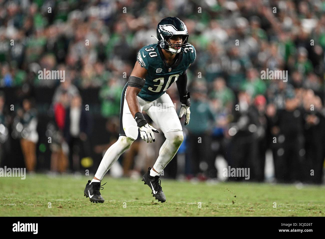 Philadelphia Eagles linebacker Jihaad Campbell (30) in action during ...