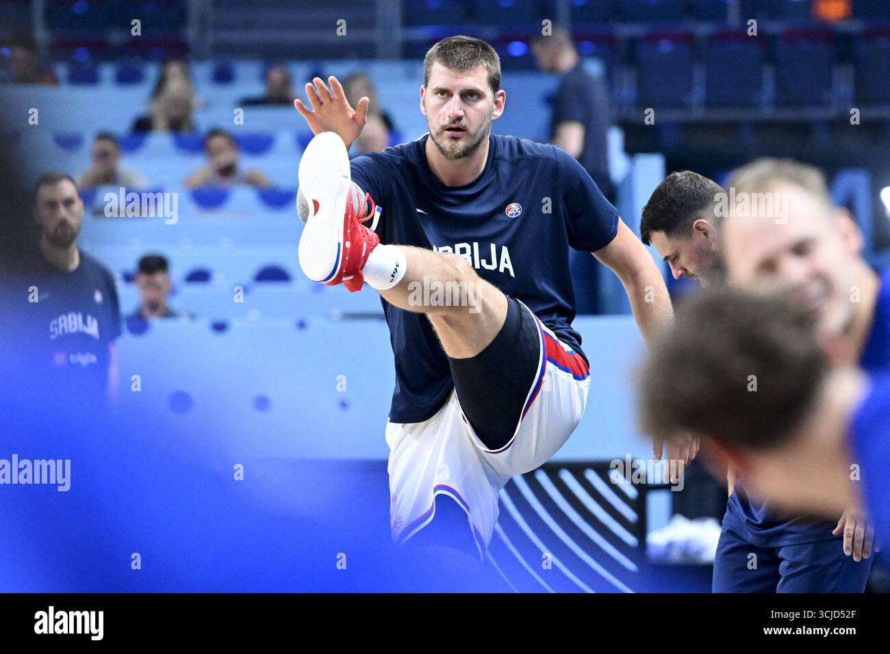 Nikola Jokic of Serbia warming up before the FIBA Eurobasket quarterfinal match Serbia vs ...