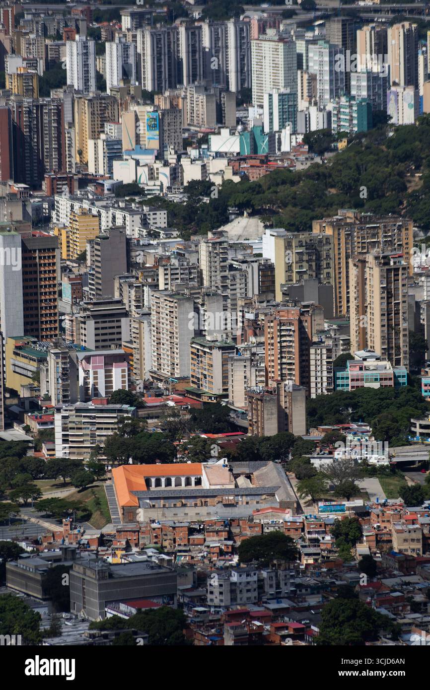 Aerial view of Caracas from the mountains of Waraira Repano National ...