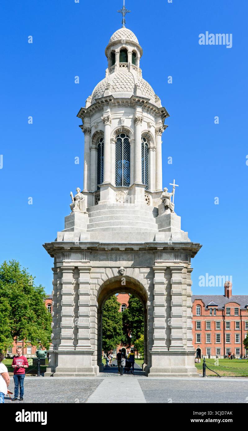 The Campanile, Trinity College, Dublin, Ireland. A bell tower designed ...