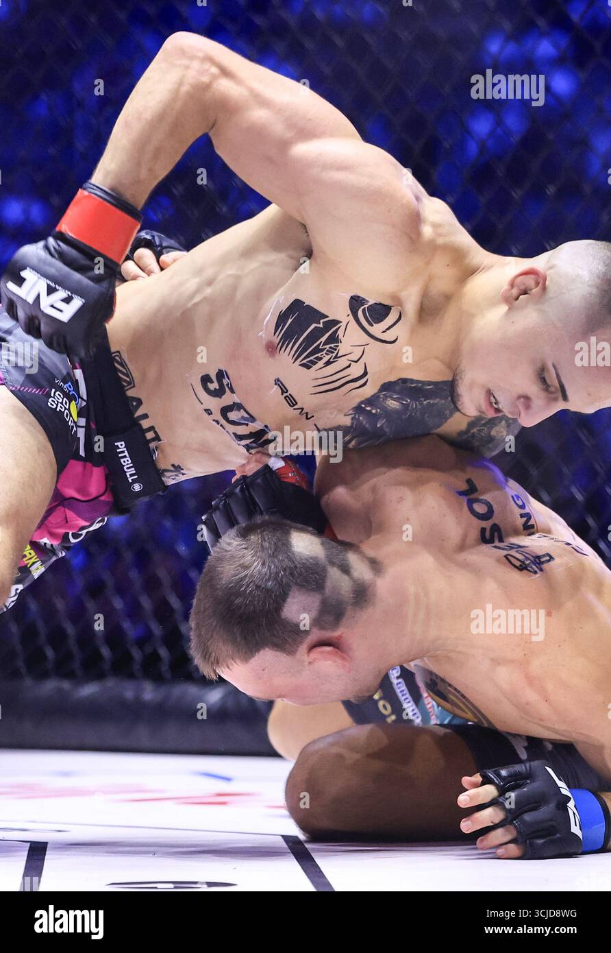 Fran Luka Duric of Croatia fights Stipe Brcic of Croatia in ...