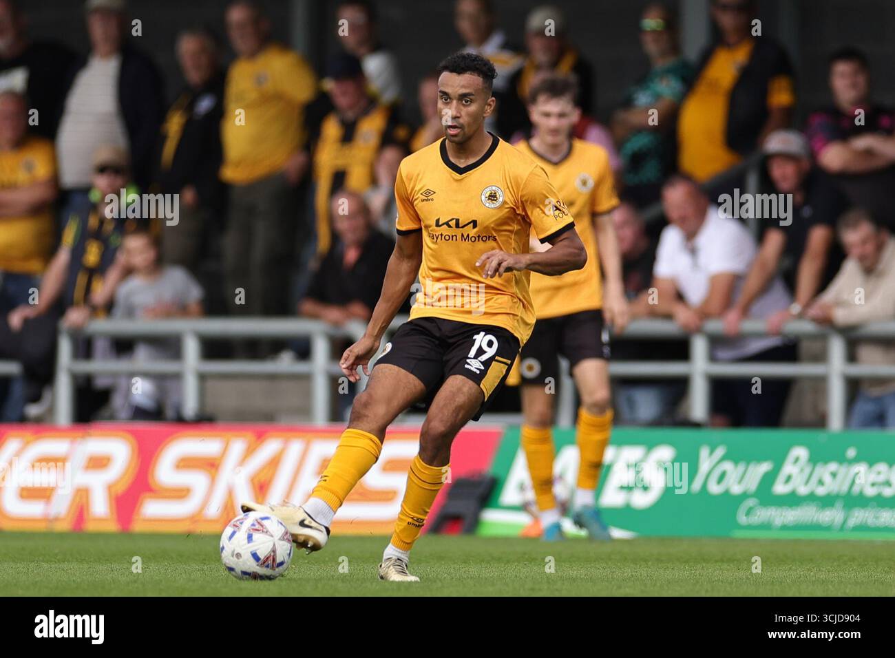 BOSTON, UK. 6TH SEPTEMBER 2025. Jordan Richards of Boston United during ...