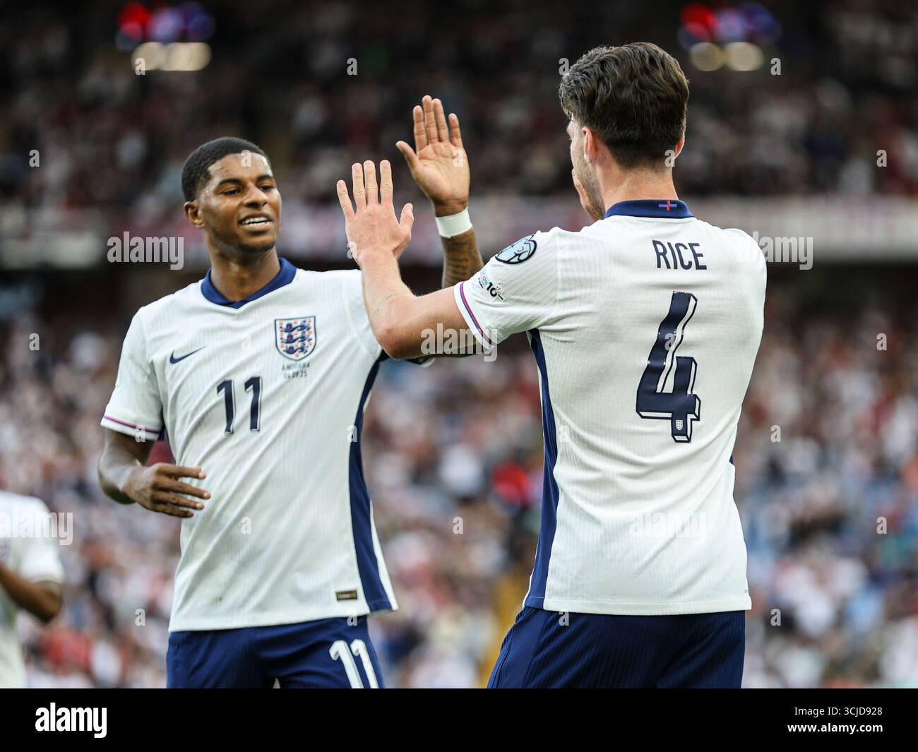 Birmingham, UK. 06th Sep, 2025. Declan Rice (4 England) celebrates ...