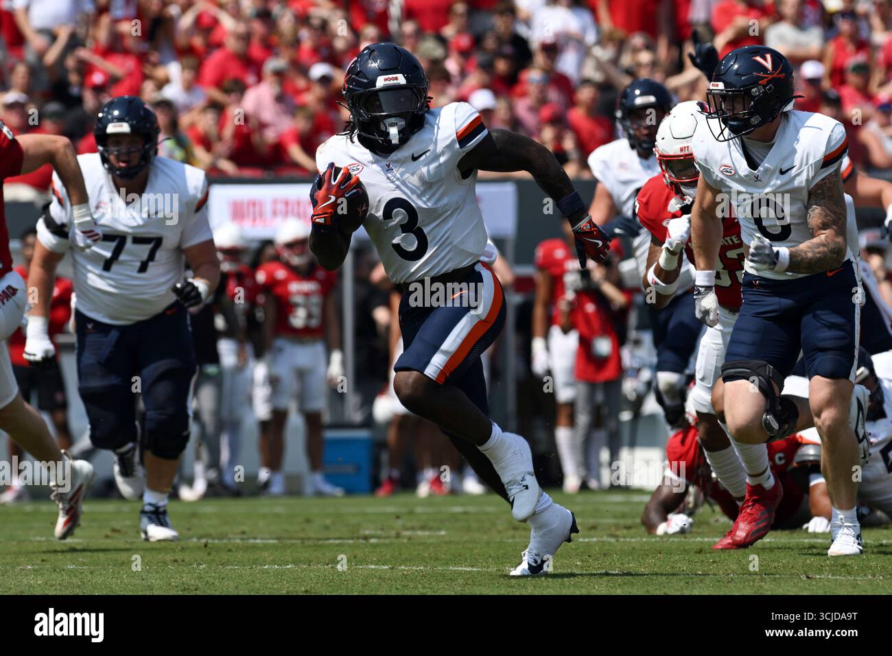 RALEIGH, NC - SEPTEMBER 06: Running Back J'Mari Taylor #3 of the ...
