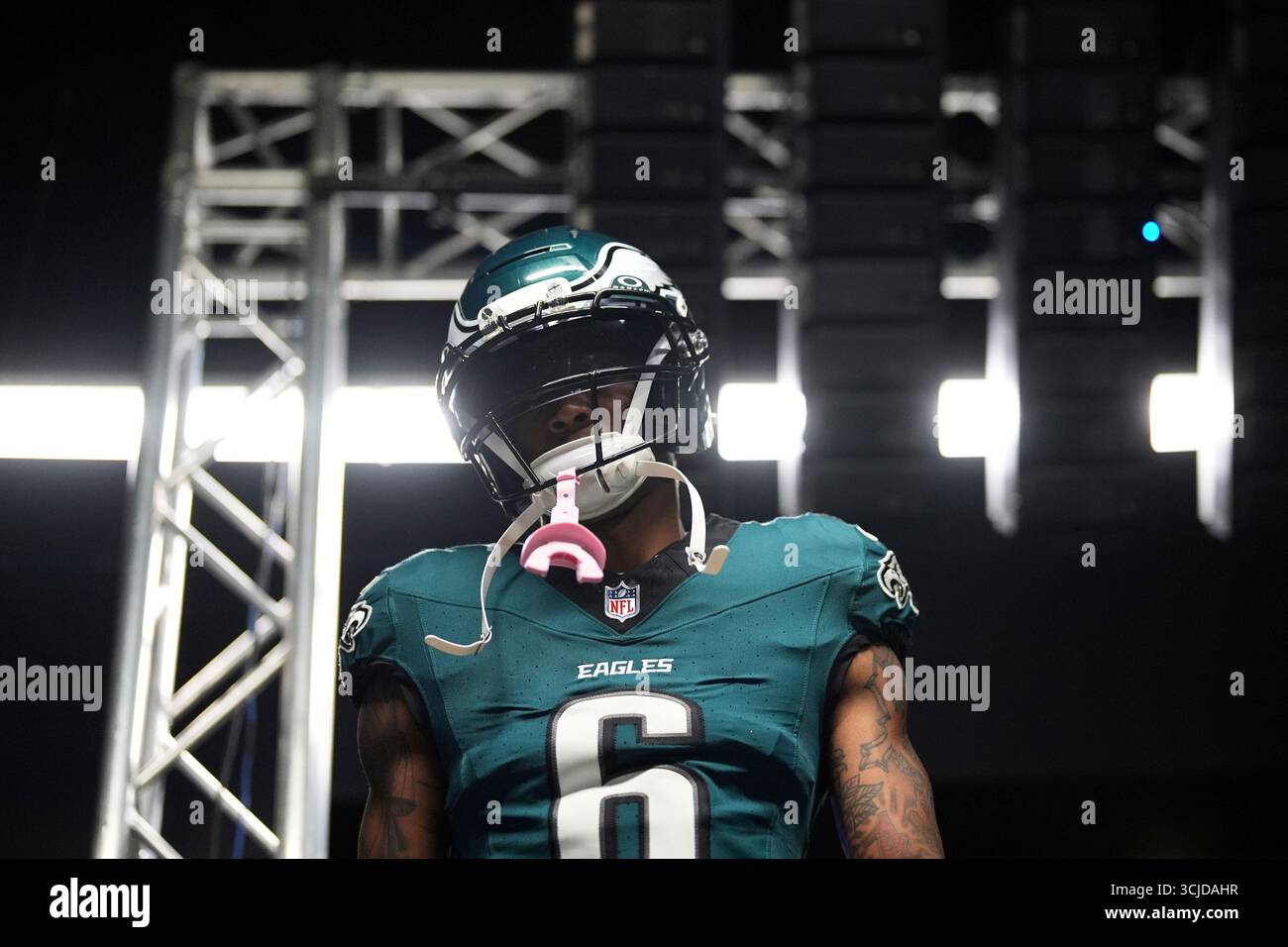 Philadelphia Eagles' DeVonta Smith walks to the field before an NFL ...