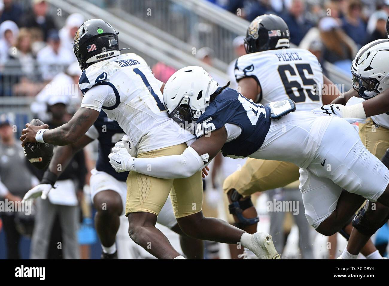 Penn State defensive end Enai White (45) sacks Florida International ...