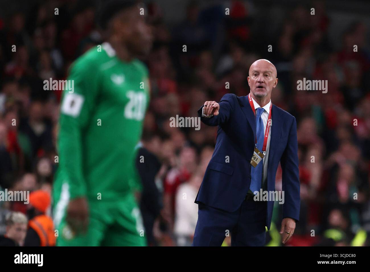 Hungary coach Marco Rossi gestures during a World Cup 2026 group F ...