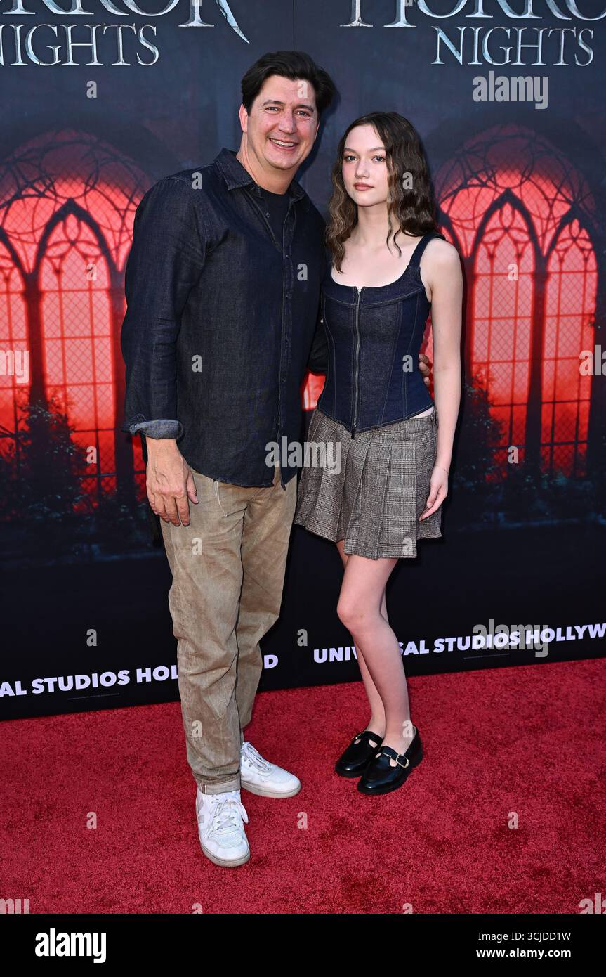 Ken Marino and Ruby Marino arriving to Universal Studios Hollywood ...