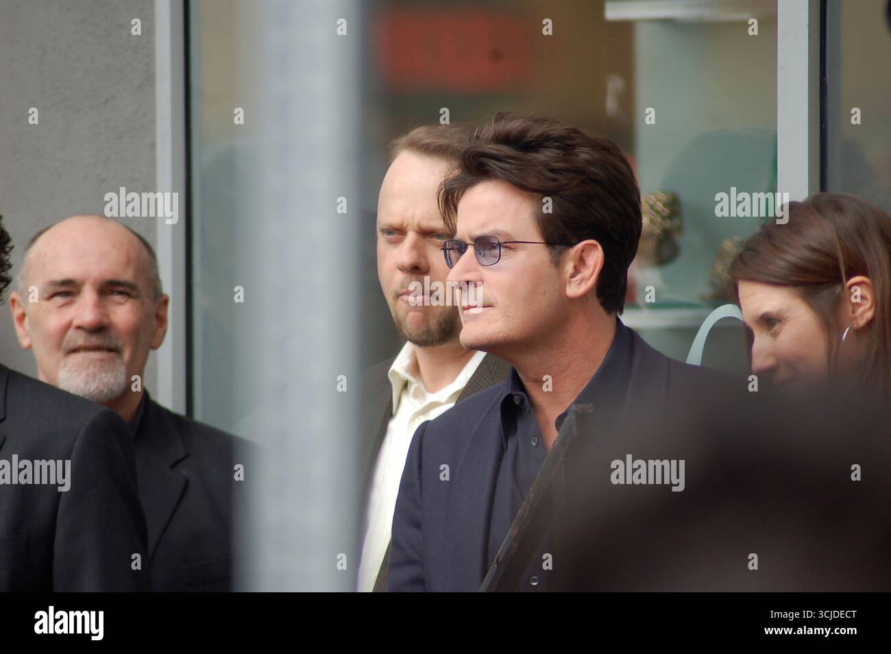 Actor Charlie Sheen attends television producer Chuck Lorre’s Hollywood ...