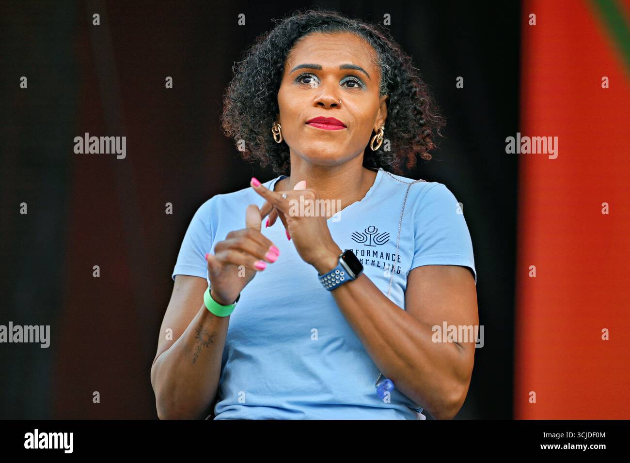 London, UK. 6th Sep, 2025. British sign language interpreter performed ...