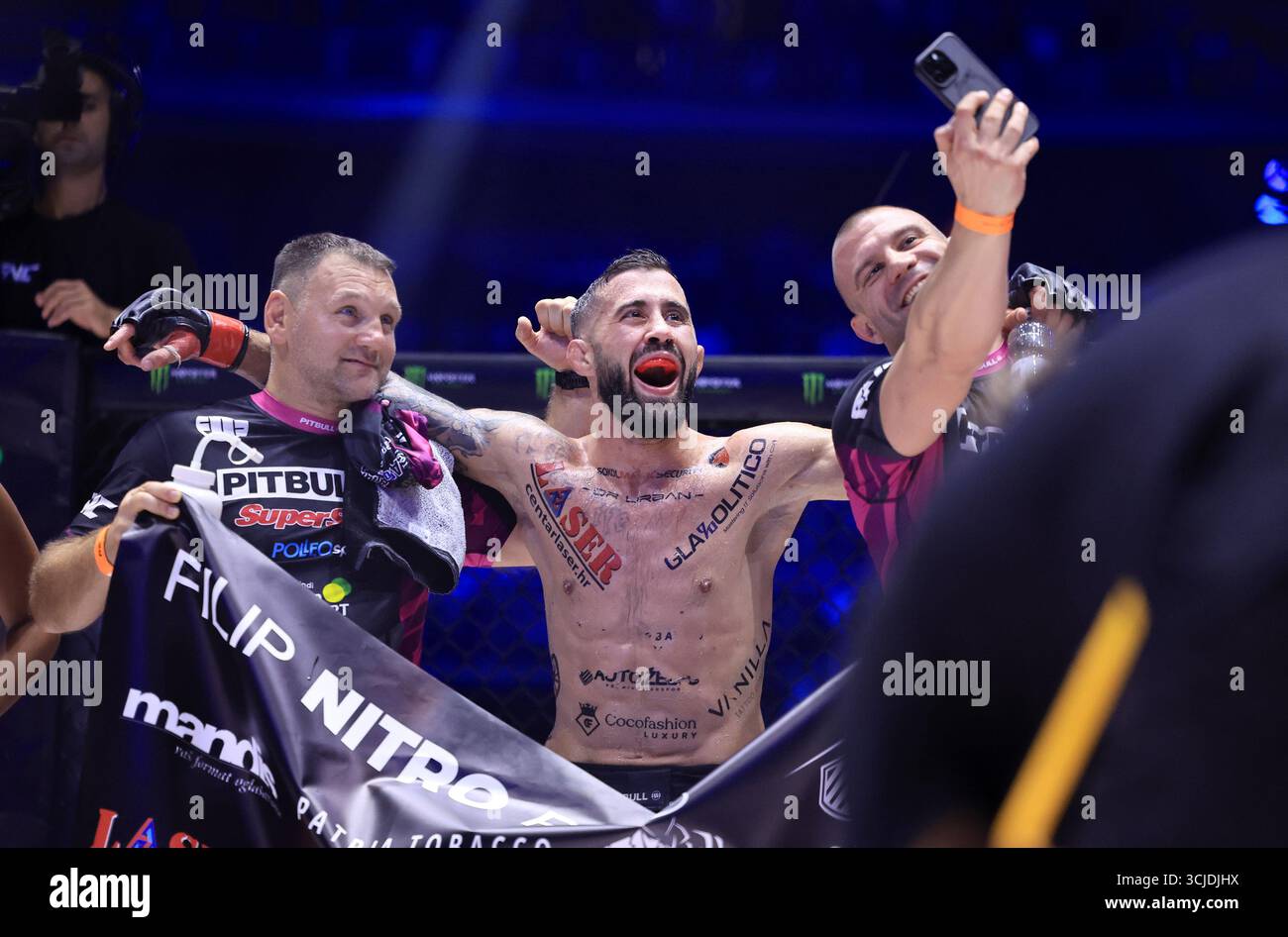Filip Pejic of Croatia celebrate after victory against Aleksandar ...