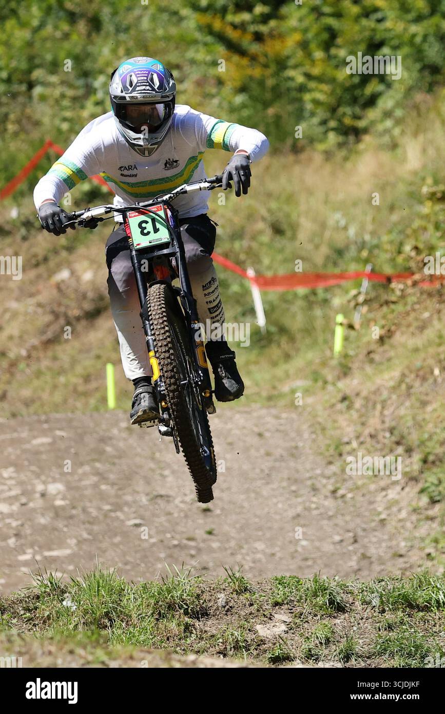 06/09/2025, Champéry, Champéry 2025 UCI Mountain Bike World Championships, Zac Bradley-Hudson ...