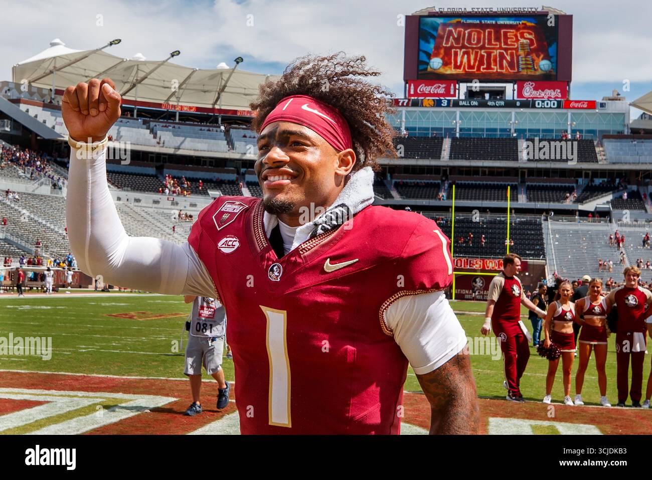 Florida State quarterback Tommy Castellanos (1) celebrates after ...