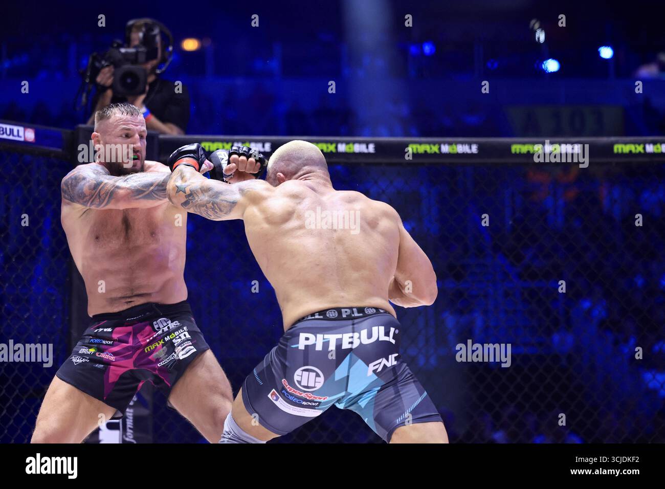 Tomislav Spahovic of Bosnia and Herzegovina punches Arturas Kudresovas ...