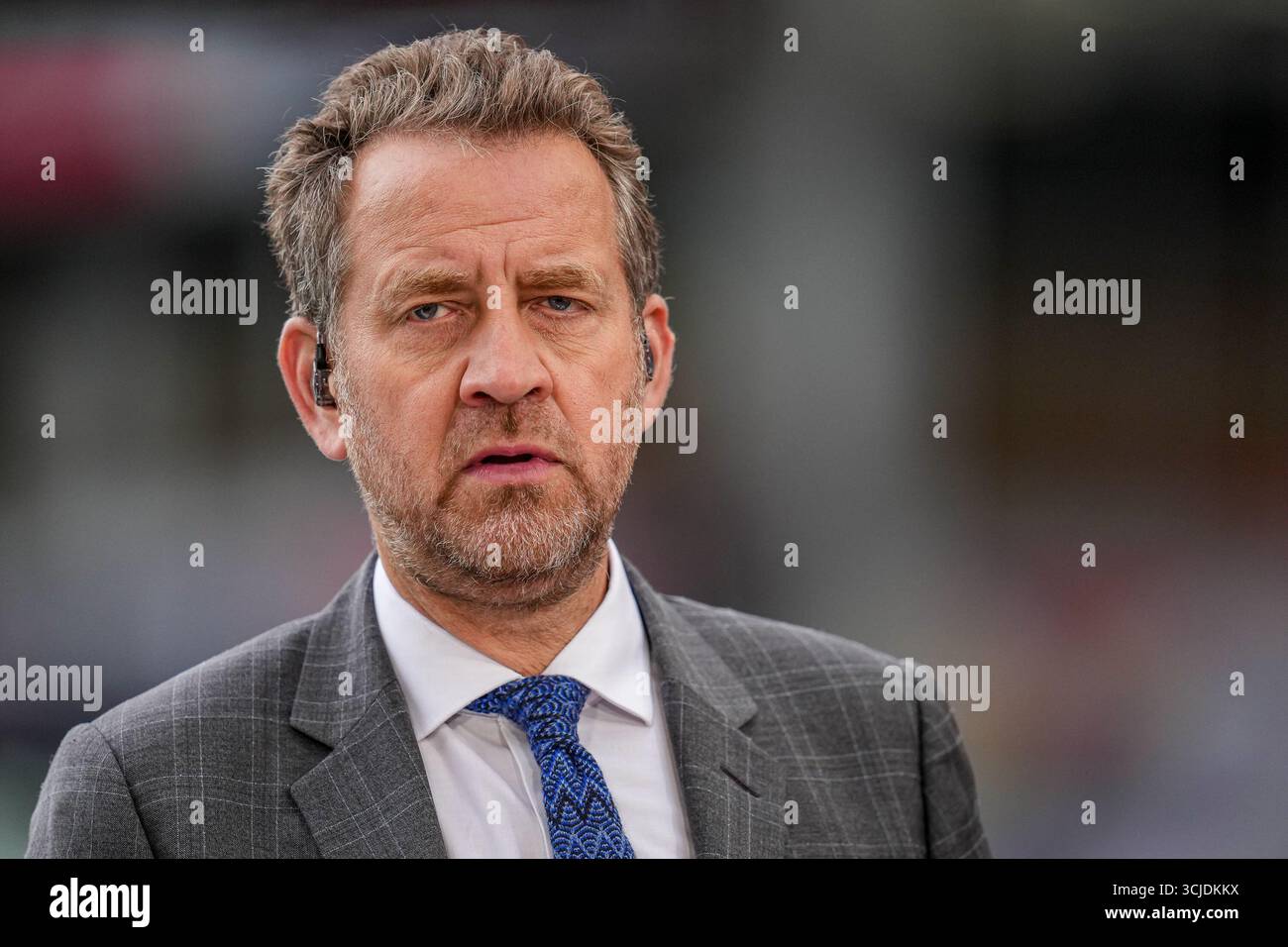 ITV presenter, Mark Pougatch, ahead of the Group K World Cup Qualifier ...