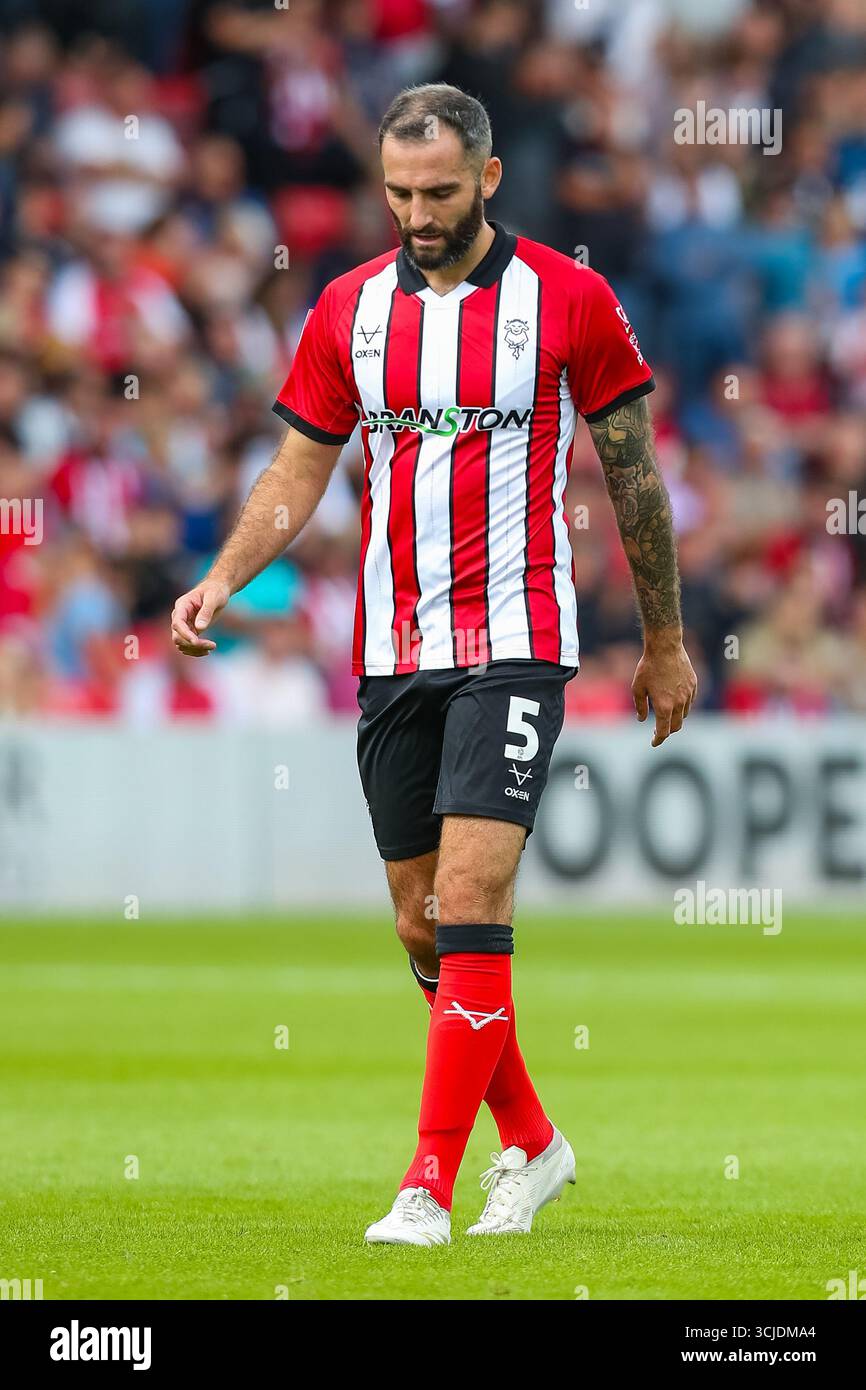 Adam Jackson Of Lincoln City during the Lincoln City FC v Wigan ...