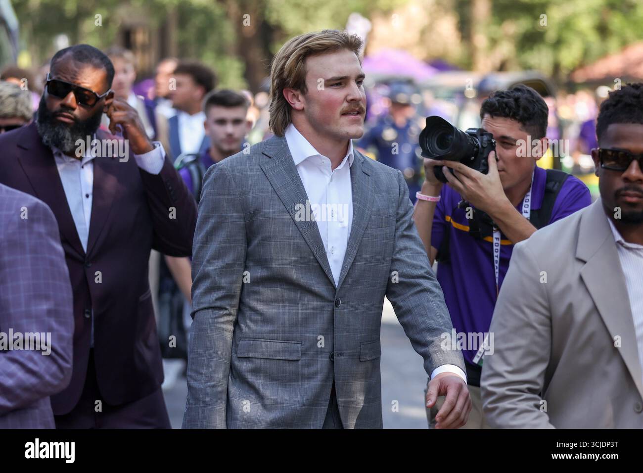 September 6, 2025: LSU linebacker Whit Weeks walks down Victory Hill ...