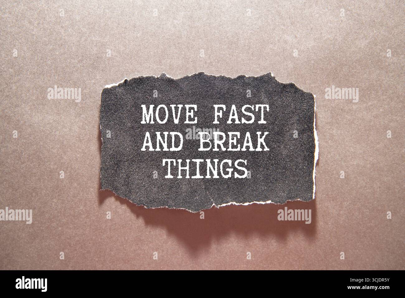 Move fast and break things symbol. Concept words Move fast and break ...