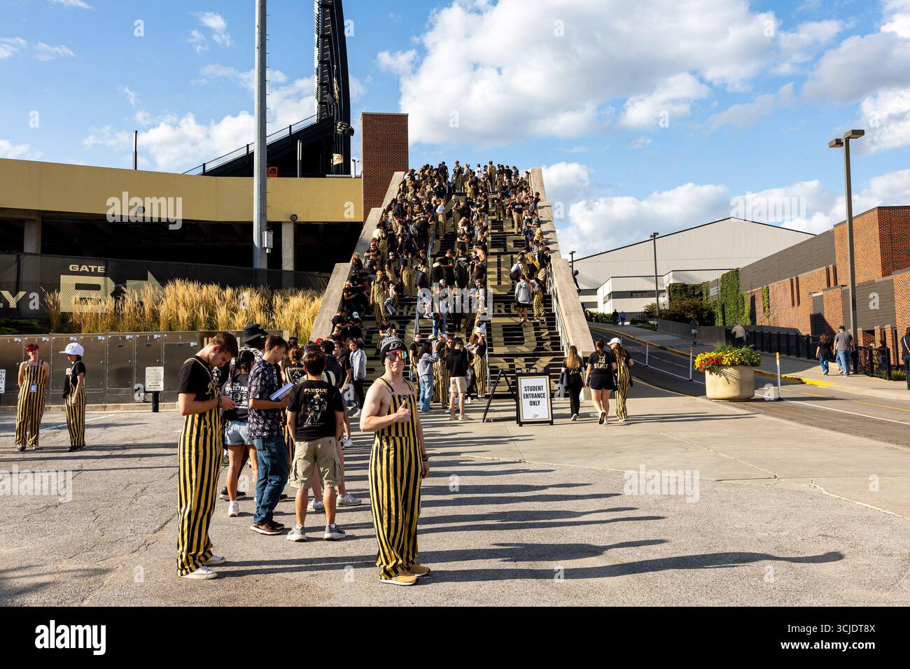 September 06, 2025: Purdue students line up at entrance prior to NCAA ...
