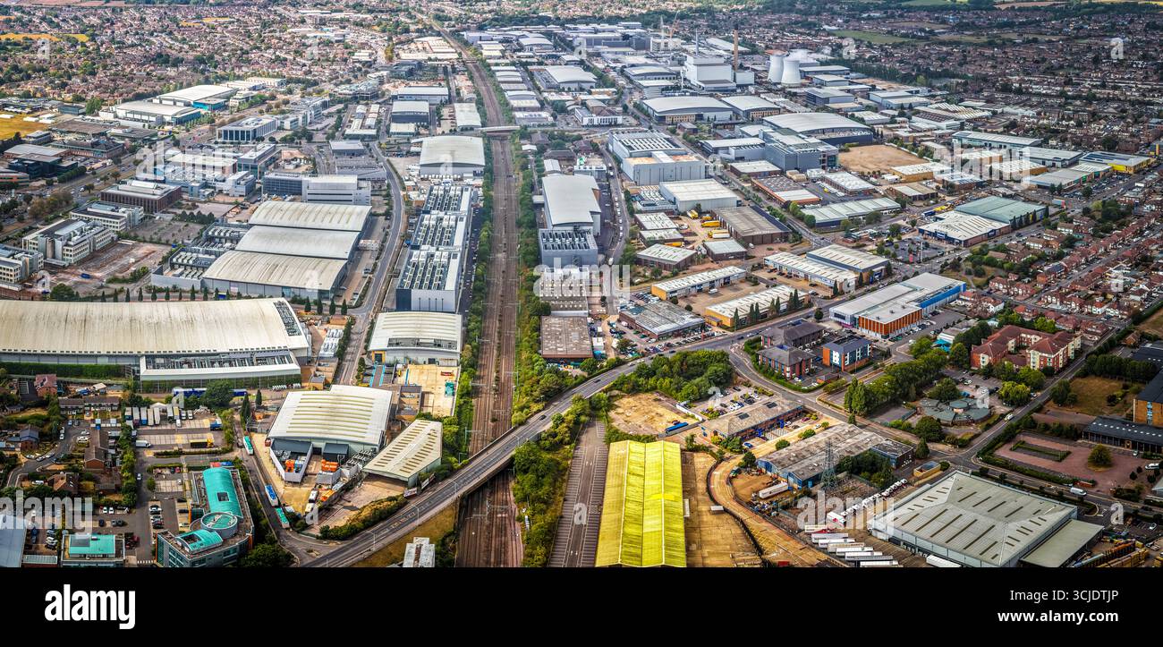 Drone image of Slough Trading Estate, one of Europe’s largest ...