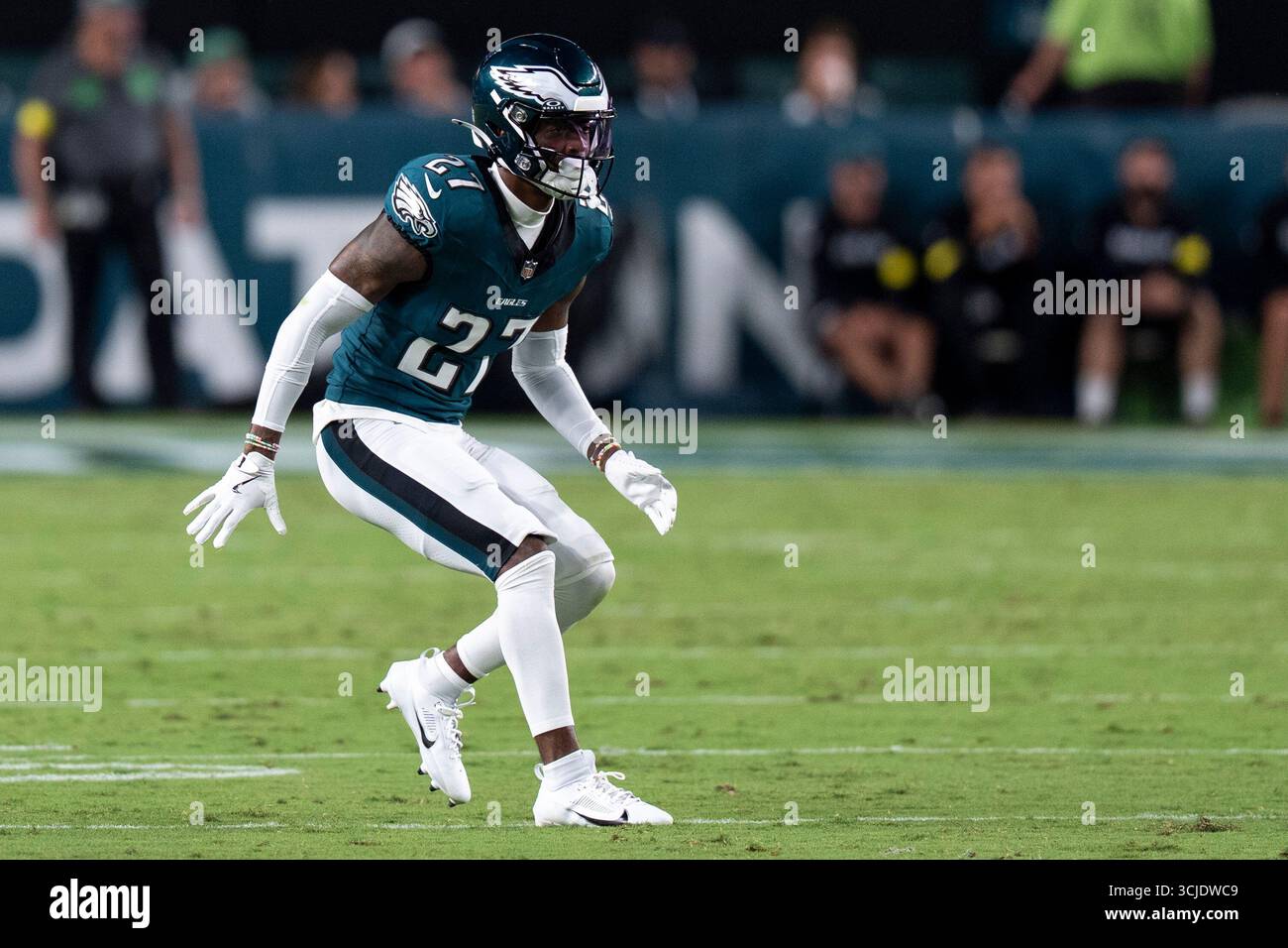 Philadelphia Eagles cornerback Quinyon Mitchell in action during an NFL ...