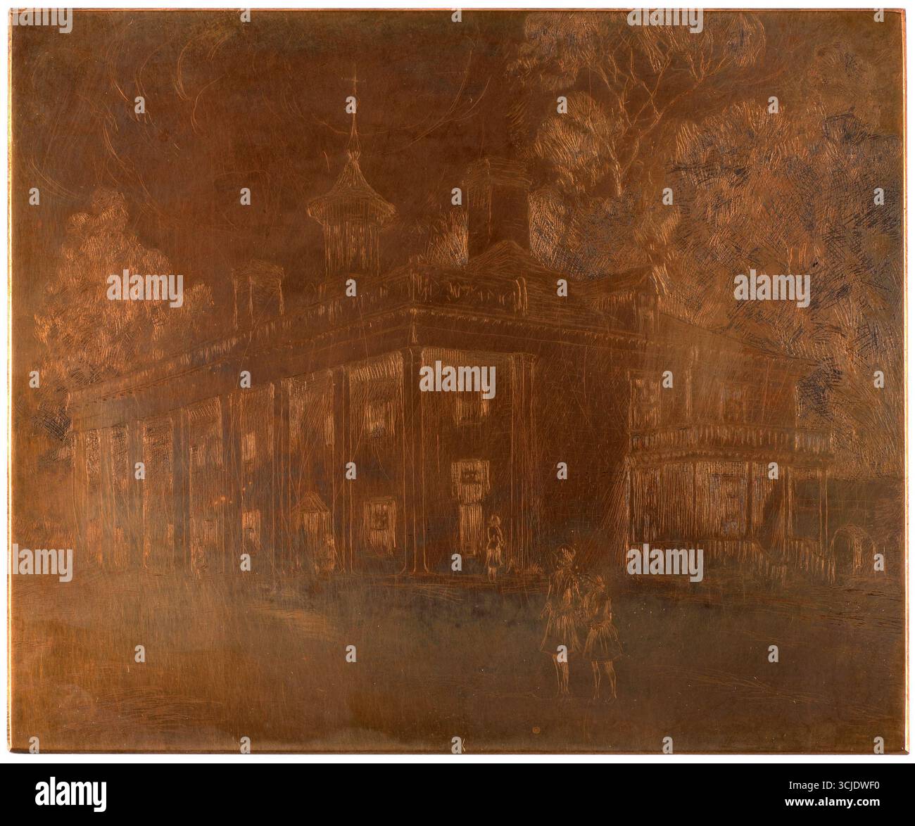 Mount Vernon, undated. Copper etching plate by Joseph C. Claghorn ...