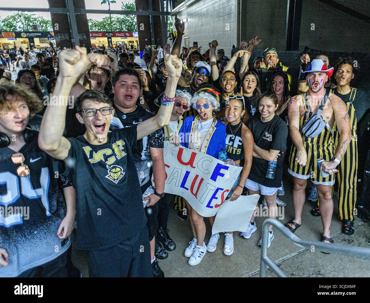 September 6, 2025: UCF students wait to be let into the student section ...