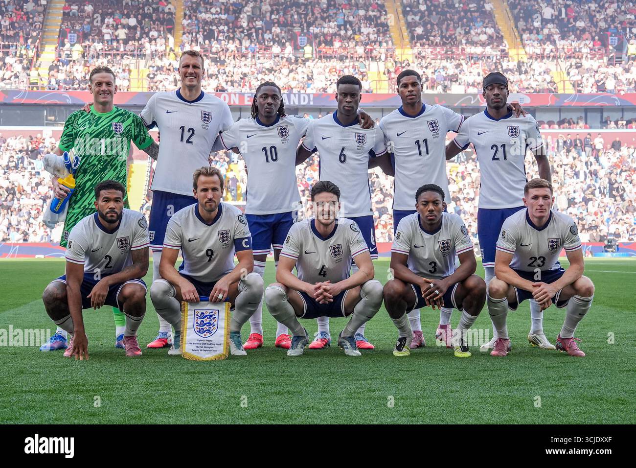 National Team Photo - Back Row (l-r); Jordan Pickford, Dan Burn, Eberechi Eze, Marc Guehi ...