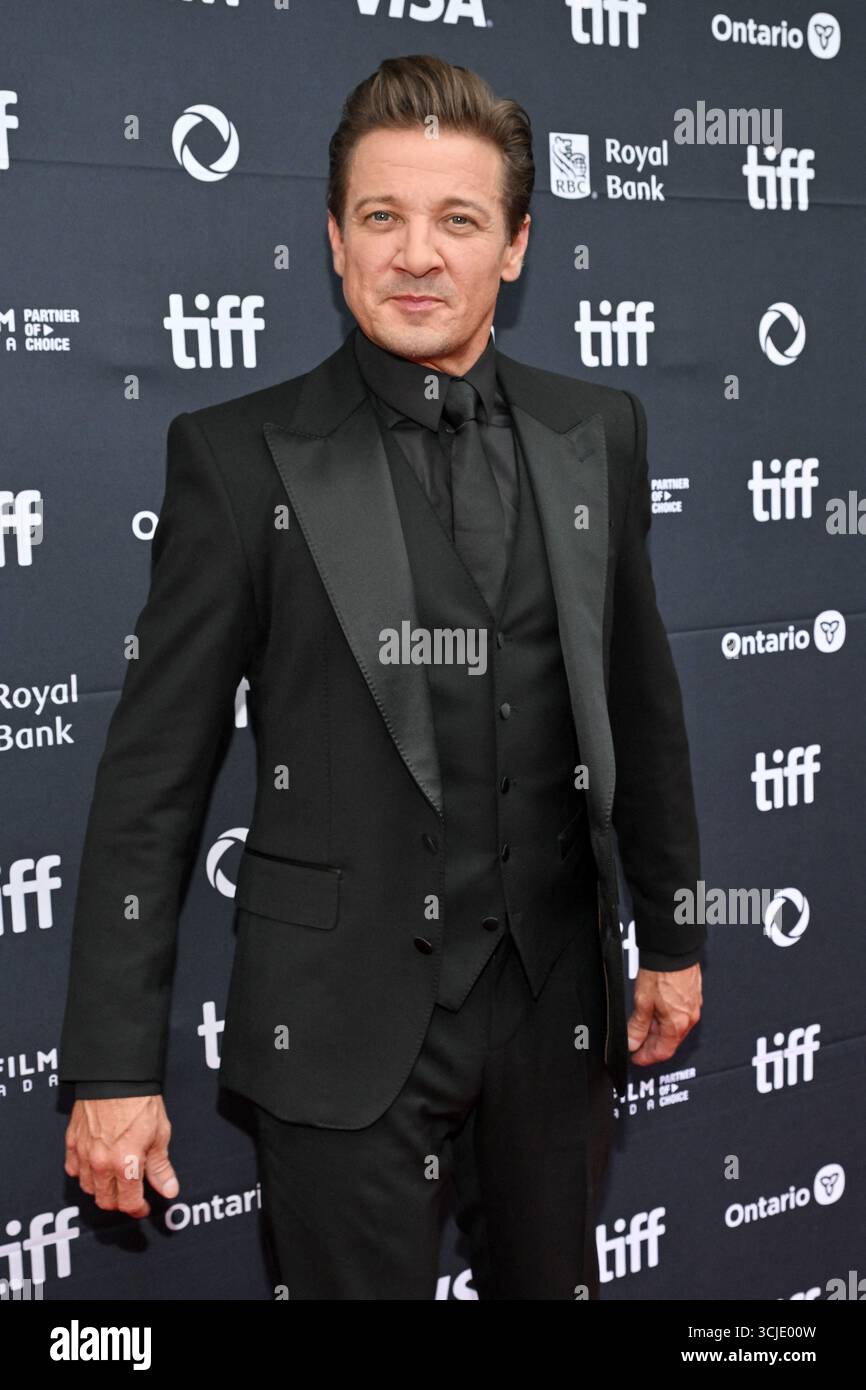 Jeremy Renner attending the screening of the movie Wake Up Dead Man ...