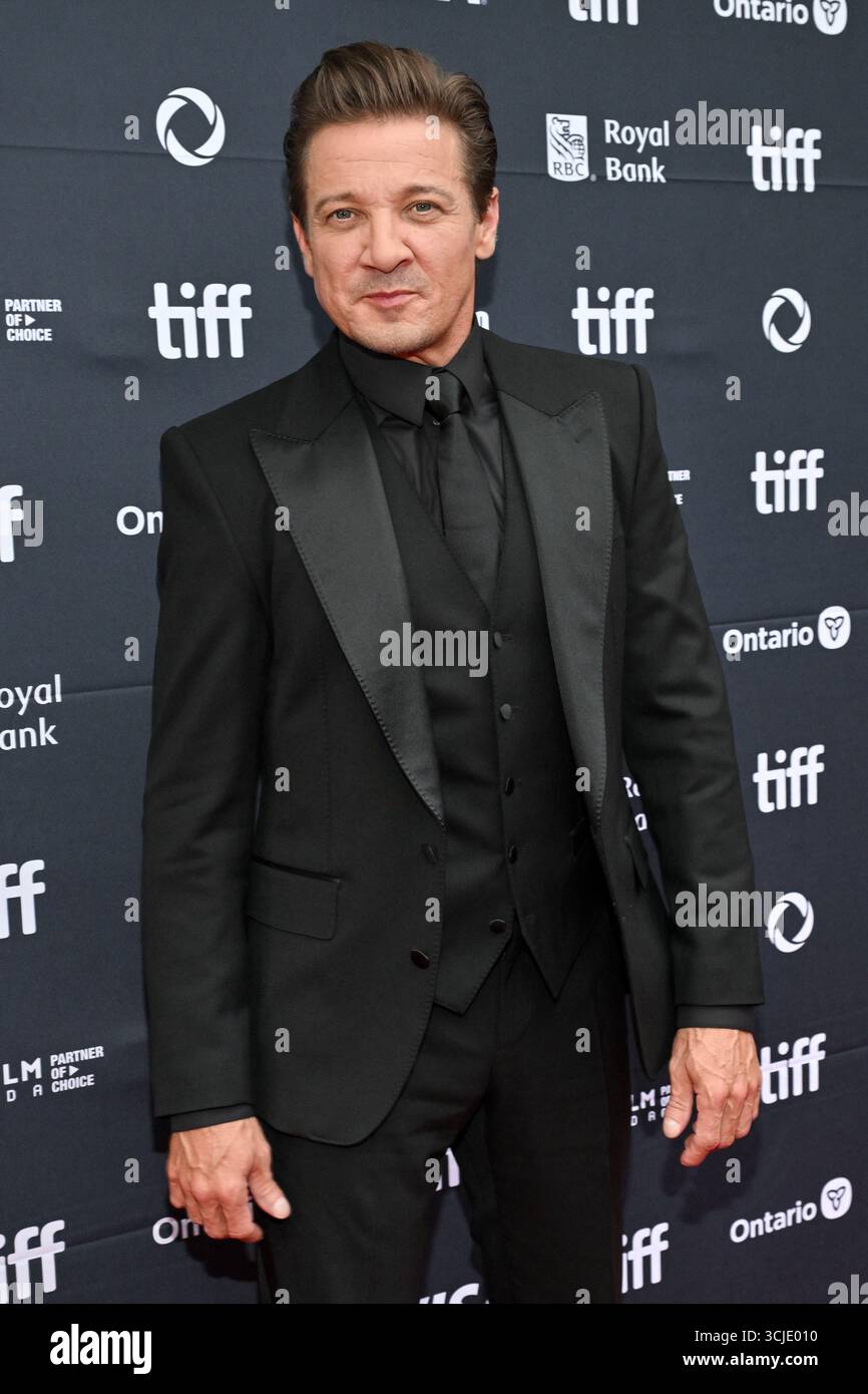 Jeremy Renner attending the screening of the movie Wake Up Dead Man ...
