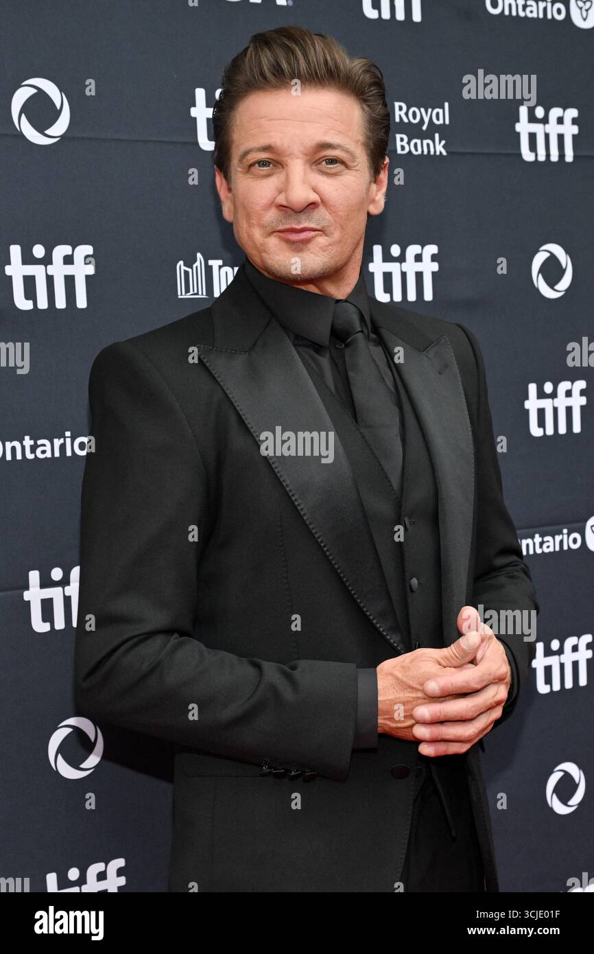 Jeremy Renner attending the screening of the movie Wake Up Dead Man ...